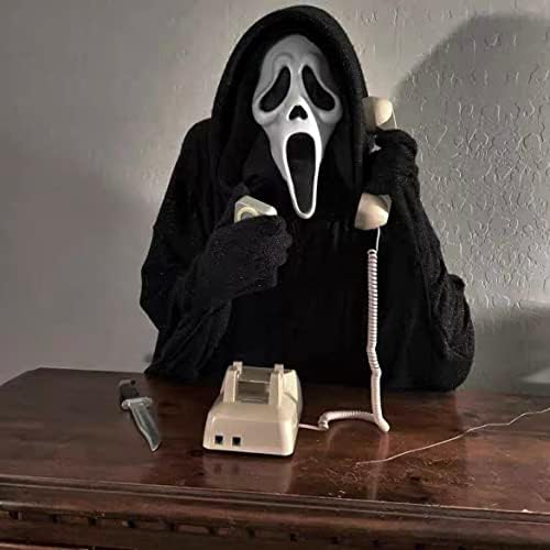 Amazon.com: Wornma Ghost Face Mask Screm Mask With Shroud for Adult ...