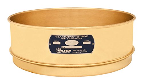 Gilson 12-Inch (305mm) ASTM E11 Test Sieve, All Brass, No. 120 (125µm ...