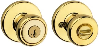 Kwikset Tylo Entry Door Knob with Lock and Key, Secure Keyed Handle ...