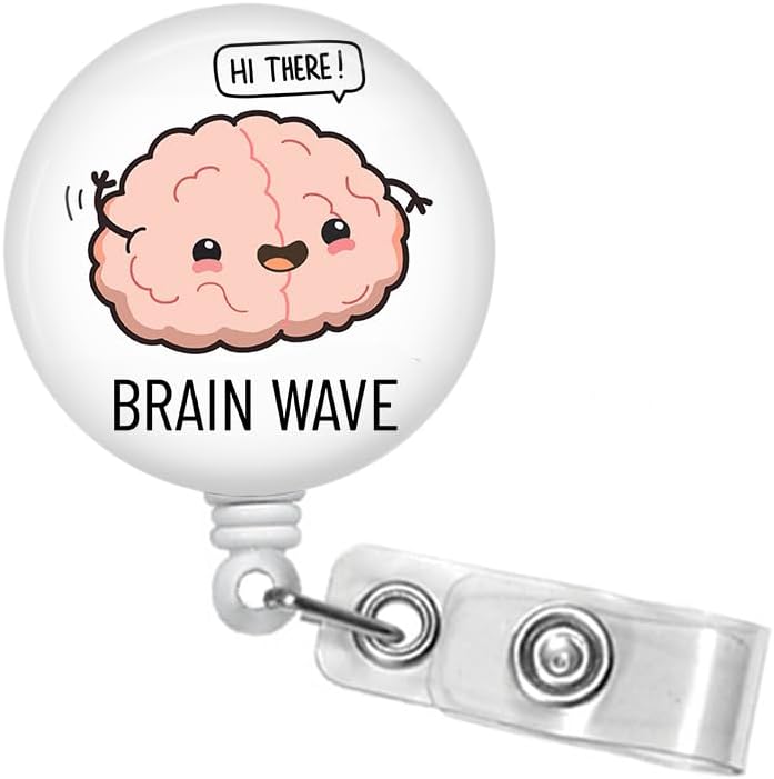 Amazon.com : Brain Wave Neurology Badge Reel - Retractable 1.5" Badge ...