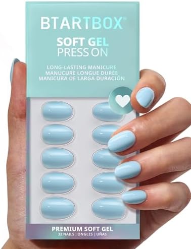 Amazon.com: BTArtbox Extra Short Press On Nails - Sky Transition, Easy ...