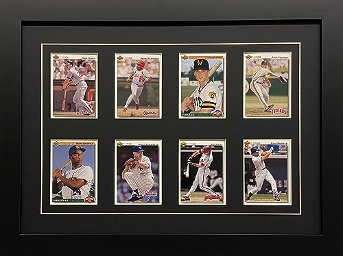 Amazon.com: Trading Card Display Frame for 9 cards Black Frame Black ...