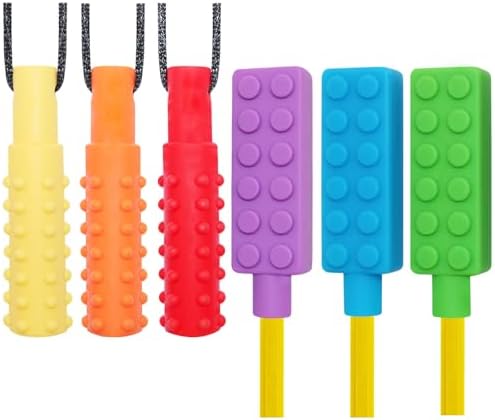 Amazon.com: Sensory Chew Necklace for Kids and Adults, 5 Pack Silicone ...