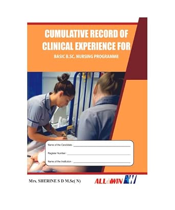 Buy Cumulative Record /Clinical Experience Record Book for Basic B.Sc ...