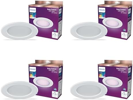 Philips Smart 5-6 Inch Retrofit Recessed Downlight 4-Pack, 1150 Lumens ...