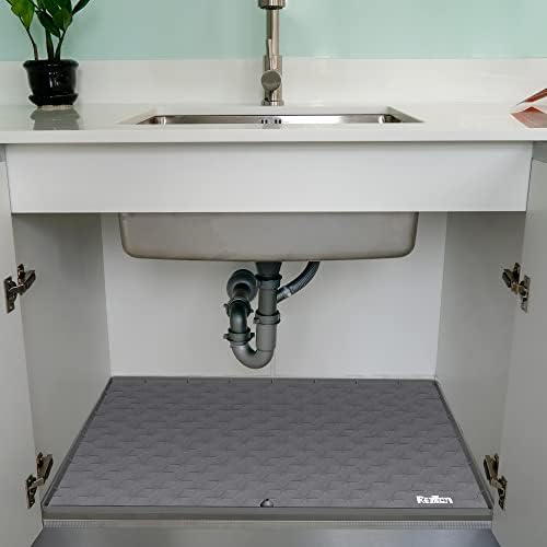 Amazon.com: PELTEFLU Under Sink Mat, 34" x 22" Waterproof Under Sink ...