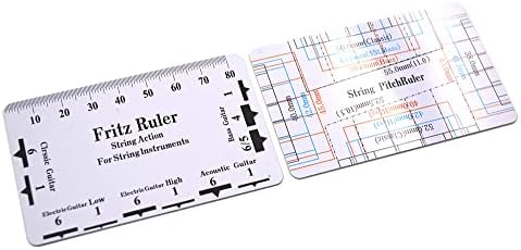 Amazon | ギターストリング アクションFritz rulerフリッツ弦高フレット弦間微細調整 定規 ルーラー 両面 一枚 | ギター ...