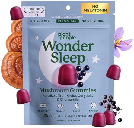 Amazon.com: Plant People WonderSleep Mushroom Gummies Supplement for ...