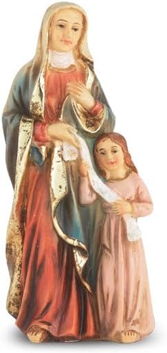 Amazon.com: Hirten Small Catholic 4" St. Anne Hand Painted Solid Resin ...