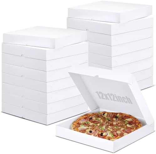 Amazon.com: Tosstuki 40 Pcs Pizza Boxes 12 x 12 x 2 Inch Cardboard ...