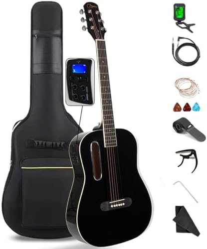 Jidyous Steel String Acoustic Electric Guitar Kit,39 Inch Full Size All ...
