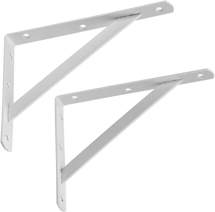 Amazon.com: Dewell 2 Pcs 10inch Tripod Triangle Shelf Brackets, Wall ...