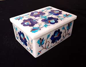 Buy MHA Marble Handicraft pachikari Inlaid Box (4 X 3 X 2) Online at ...
