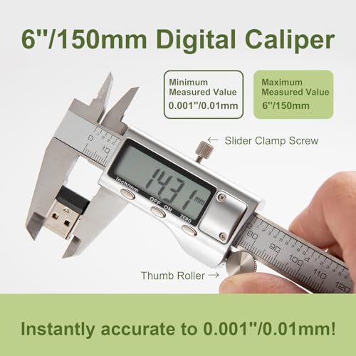 Snapklik.com : SCITOOLS All-Metal Digital Caliper 0-6Measuring Tool ...