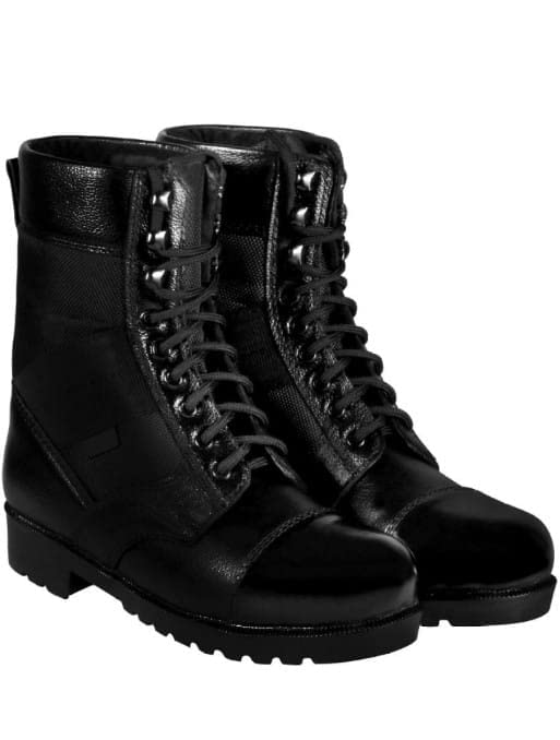 Buy Omaga Black Genuine Leather Military NCC Army Boots For Men 8 at ...