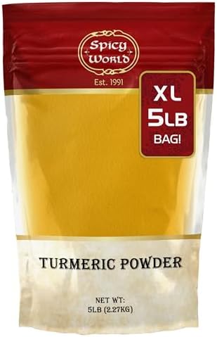Amazon.com: Spicy World Turmeric Powder 5 Pound Bulk Bag - Indian ...