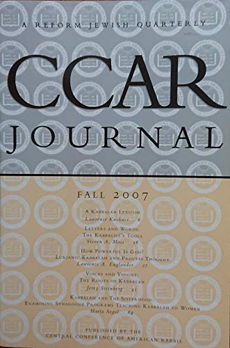 CCAR Journal: A Reform Jewish Quarterly (Fall 2007): Jonathan A. Stein ...
