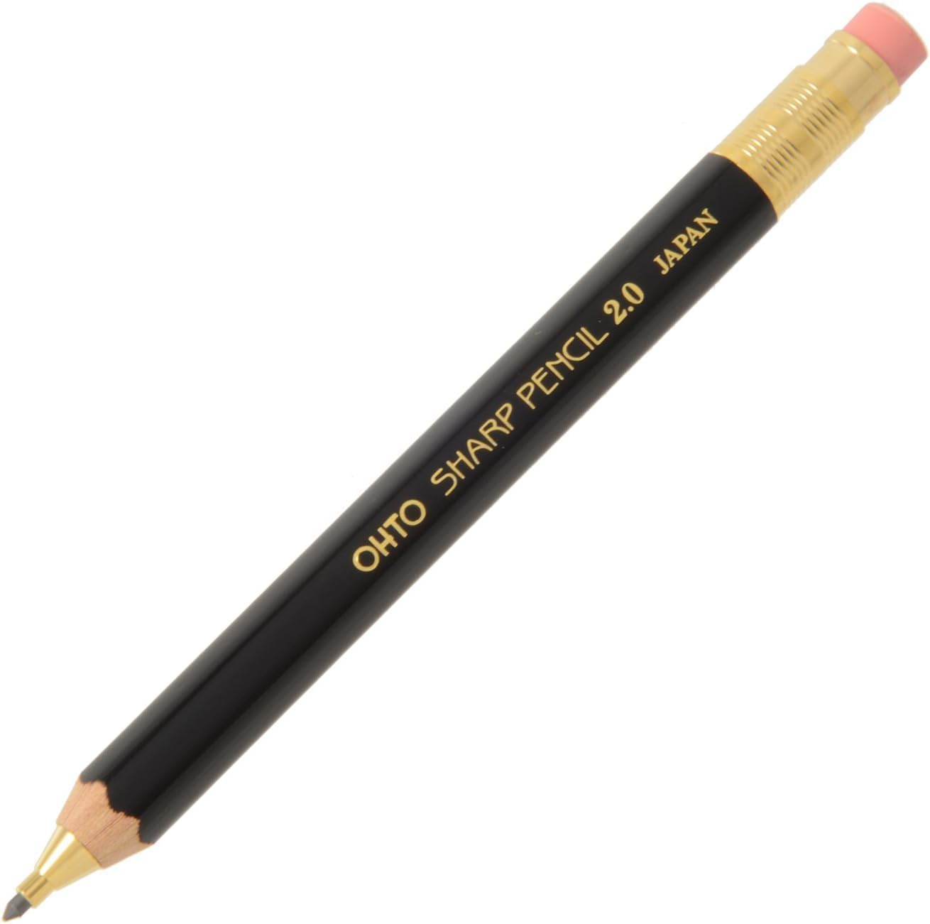 Amazon.com : OHTO Mechanical Pencil Wood Sharp with Eraser, 0.5mm ...