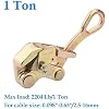 2 PCS Cable Grip Steel Wire Puller 1 Ton - 2210lb Pulling Load Cable ...