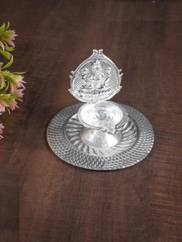 Buy Pure German Silver Kamakshi Diya for Pooja and Gifting Purpose ...