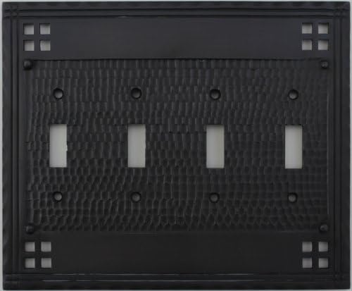 Arts & Crafts Mission Style Oil Rubbed Bronze 3 Gang Switch Plate - 3 ...