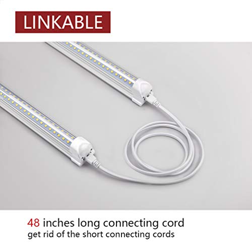 Kihung 3FT LED T8 Integrated Light Fixture, V Shape Tube Light, 36W ...