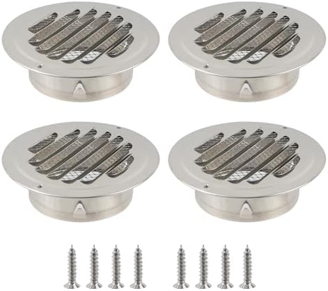 UTALIND 4 Inch Stainless Steel Air Vents Round Soffit Vents Air Outlet ...