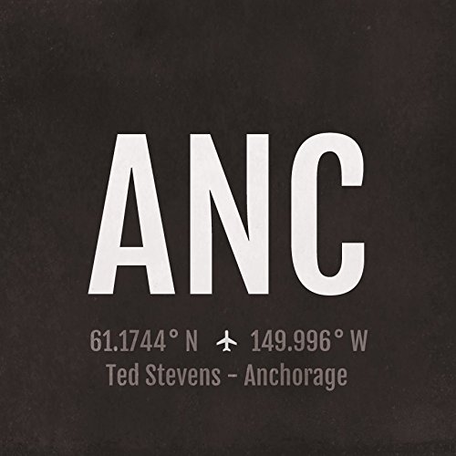 Amazon.com: Anchorage Airport Code Print - ANC Aviation Art - Alaska ...
