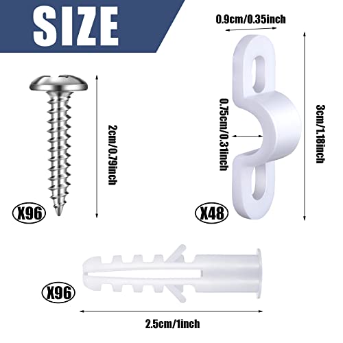 Snapklik.com : Wire Shelf Loop Clips White Plastic Shelf Clips Screws ...