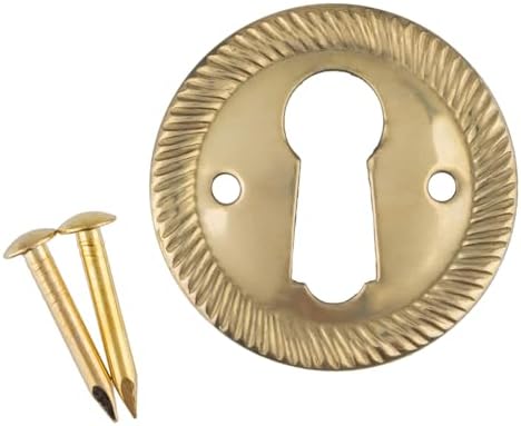 Brass Decorative Keyhole Cover | 2-7/16" x 5/8" | Keyhole Cover ...