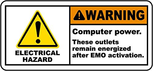 Warning. Computer Power. These outlets Remain Energize After Emo ...