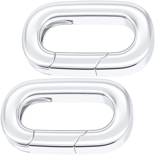 Amazon.com: HINZIC 925 Sterling Silver Oval Necklace Shortener Enhancer ...