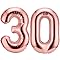 Amazon.com: Gejoy 40 Inch Number 30 Balloons Jumbo 30 Foil Giant Number ...