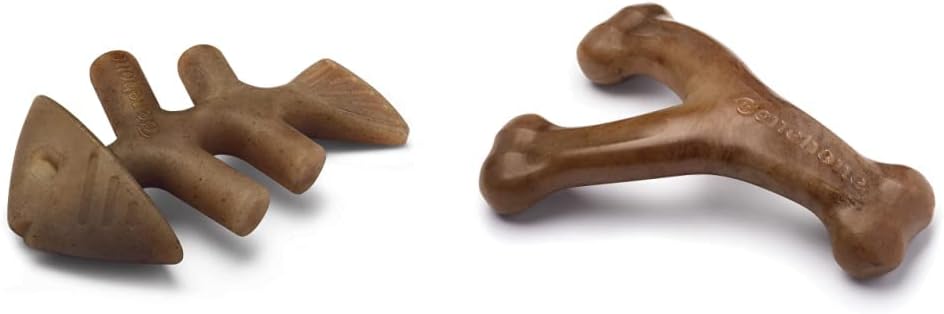 Pet Supplies : Benebone Fishbone and Wishbone Durable Dog Chews | Made ...