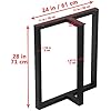 Amazon.com: MBQQ Rustic Decor T-Shape Table Legs, Heavy Duty Metal, 28 ...