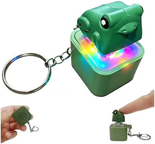Frog Keyboard Fidget Toy/Light Up Fidget Clicker Keychain with Sound ...