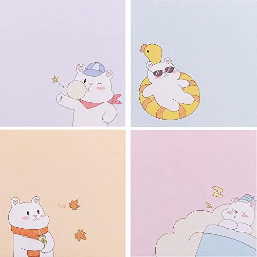 Amazon.com : 4 Pack Cute Sticky Notes, 3 x 3 Inch Self-Stick Note Pads ...