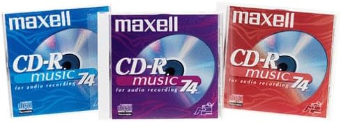 Maxell Digital Media CD-R 74-Minute DA (Color, 3-Pack) : Cdr-74 (Color ...