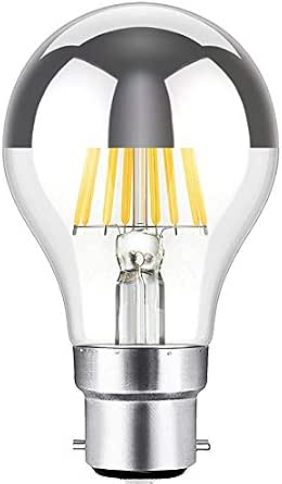Vintage Retro Antique LED Filament Bulb A19 8W LED Light Bulb, Silver ...