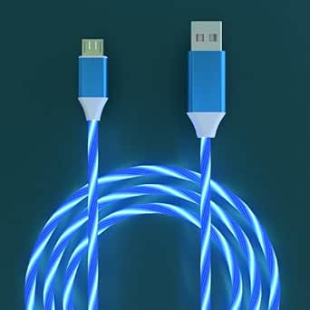 Amazon.com: Micro USB Charger Cable, 6.6FT Led Light Up Glowing ...