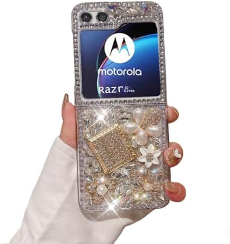 Amazon.com: Compatible with Moto Razr 40 Ultra,3D Handmade Sparkle ...