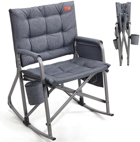 Amazon.com : EVER ADVANCED Lightweight Folding Rocking Camping Chair ...