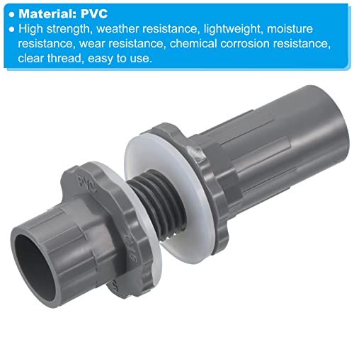 PATIKIL PVC Water Tank Pipe Fitting 3/8″ ID DN10, 2 Pack Straight Tube ...