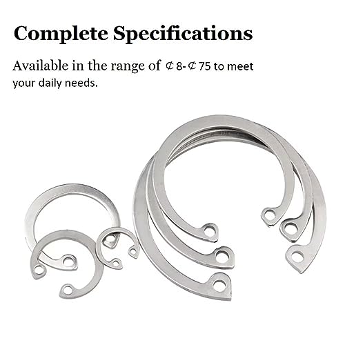 SYDARSYN Stainless Steel Snap Ring Circlips C-Clips External Retaining ...