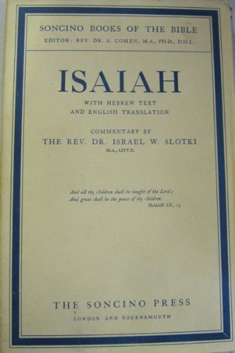 Isaiah - Hebrew Text & English Translation With Commentary.: Amazon.co ...