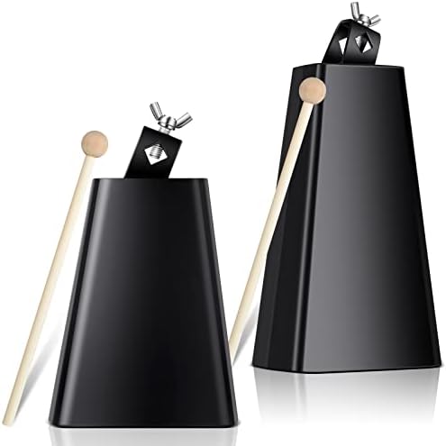Amazon.com: 2 Pcs 6 Inch and 8 Inch Metal Steel Cow Bells Noise Makers ...