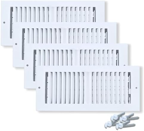 Sierra Grates 4" x 10" 2 Way Design Wall & Ceiling Register in Galcier ...