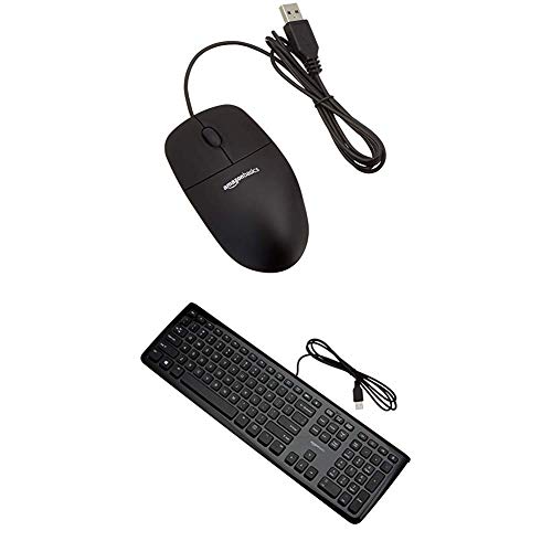 Amazon Basics Keyboard and 3-Button USB Mouse Combo