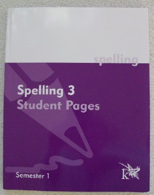 Spelling 3 Student Pages Semester 2: Editor: Amazon.com: Books
