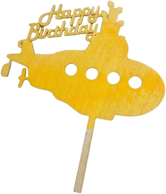 Amazon.com: Yellow Submarine Wood Cake Topper : Grocery & Gourmet Food